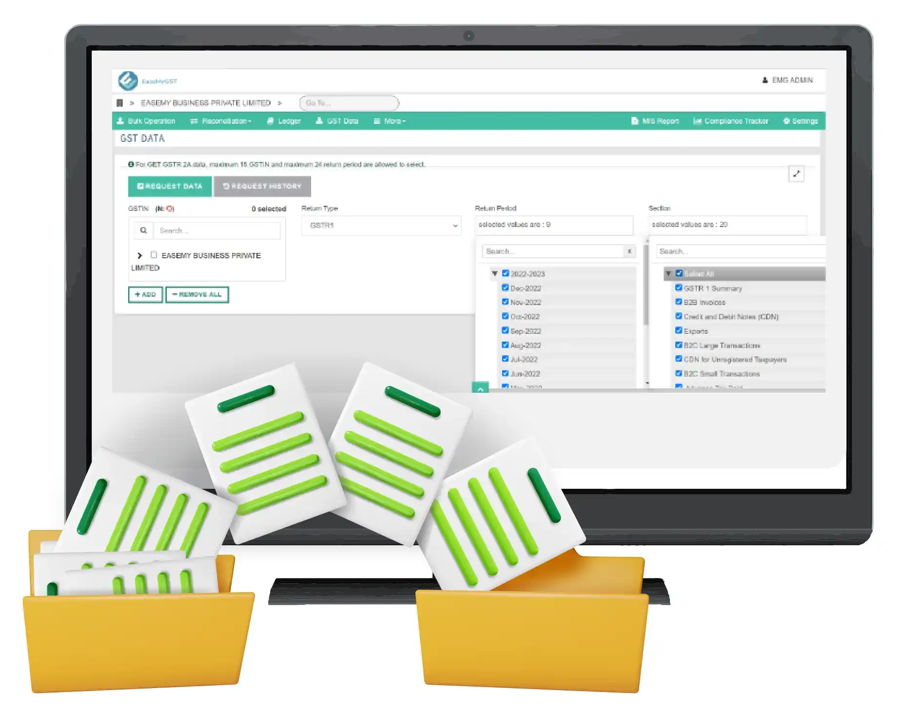 Automated GST Reconciliation Software - AI-based EaseMyGST